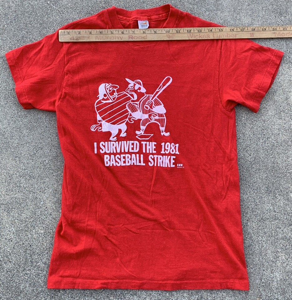 Vintage I Survived The 1981 Baseball Strike T Shirt Single Stitch Hanes ...
