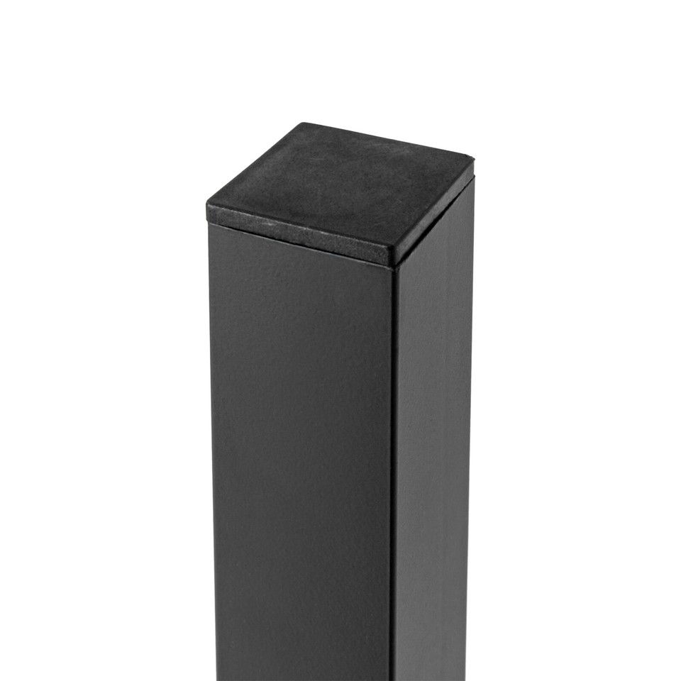 2x 38" Black Deck Railing Wrought Iron Post Kit Square Metal Fence Post ...