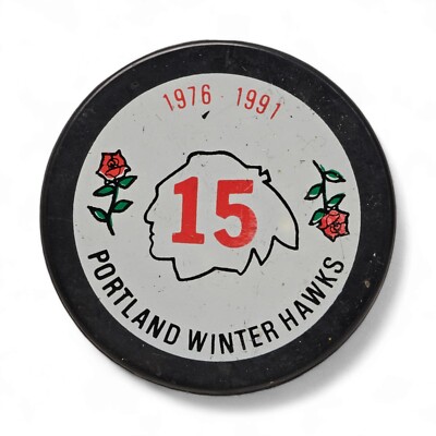 Vintage 1976 1991 Portland Winterhawks Viceroy Hockey Puck 15th ...