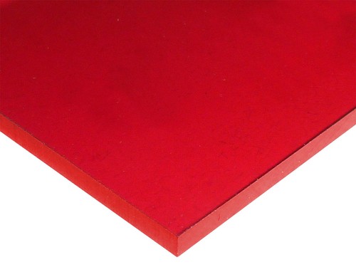 1/4" (6mm) Dark Red Translucent Acrylic Plexiglass Sheet 12"x12" Cast ...