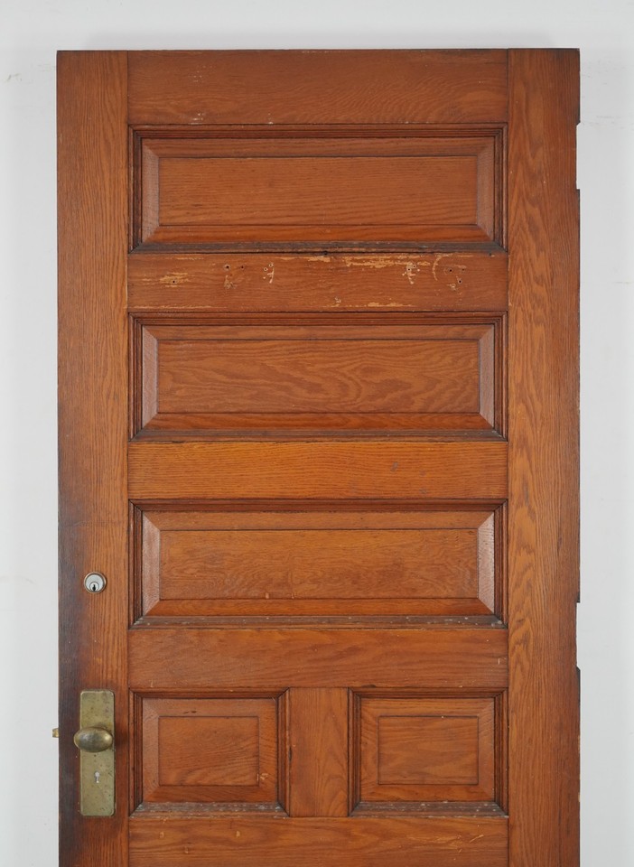 Antique 7 Panel Chestnut Entry Door 83.375 x 35.625 in. | eBay