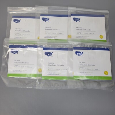 6 Packs EMSI Electrical Stimulation Electrodes 1.7"X 1.7" Flex-TENS ...