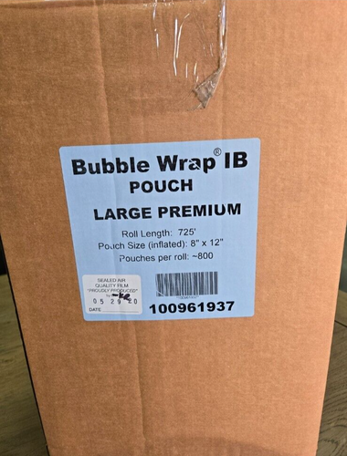 BUBBLE WRAP IB LARGE PREMIUM POUCH ROLL LENGTH 725 FEET (NEEDS ...