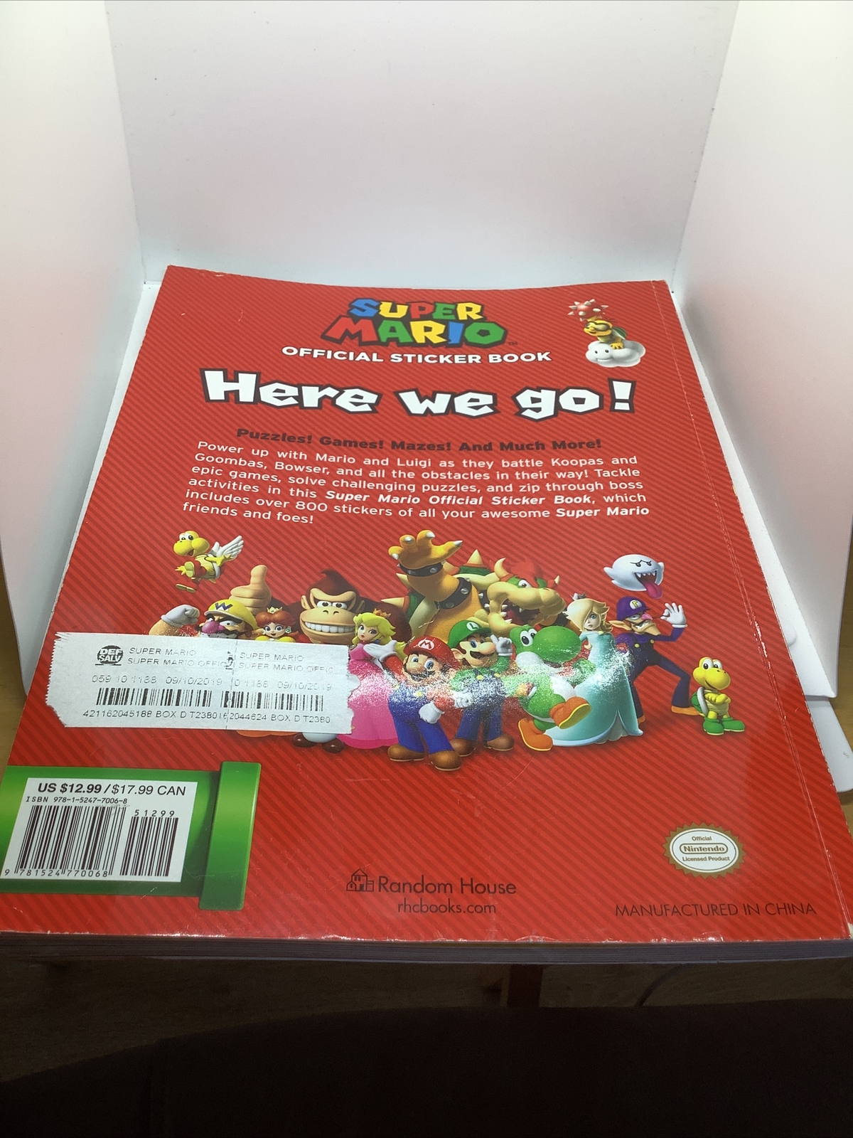 Super Mario - Official Sticker Book - Random House - Steve Foxe ...