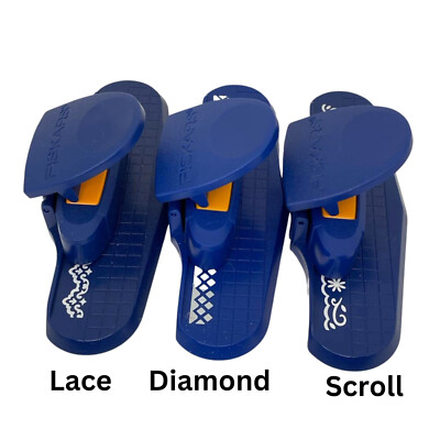 Fiskars Kaleidoscope Continuous Edge Border Punches Diamond, Lace ...