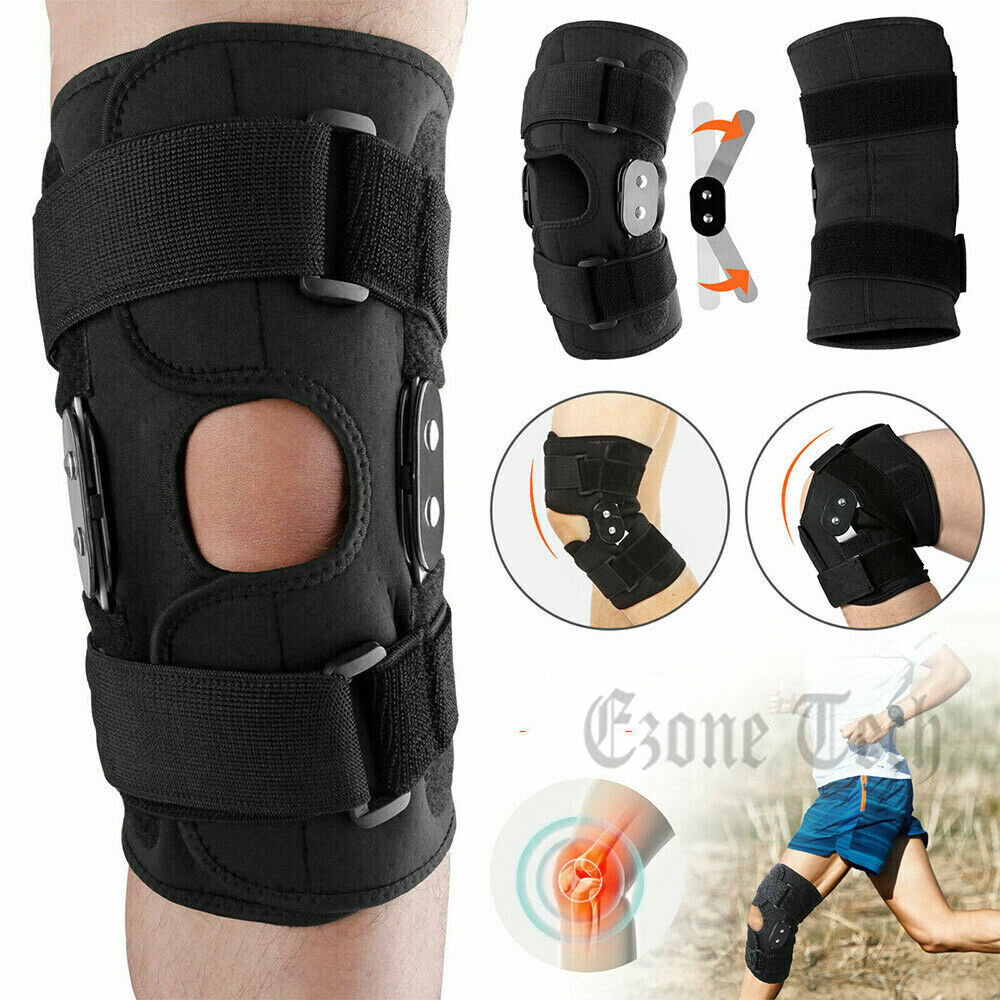 Knee Brace Hinged Compression Sleeve Joint Support Open Patella ...