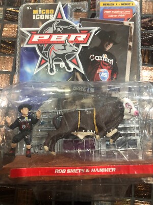 2004 Micro Icons PBR Pro Bull Riders Series 1 ROB SMETS Figure Trading ...