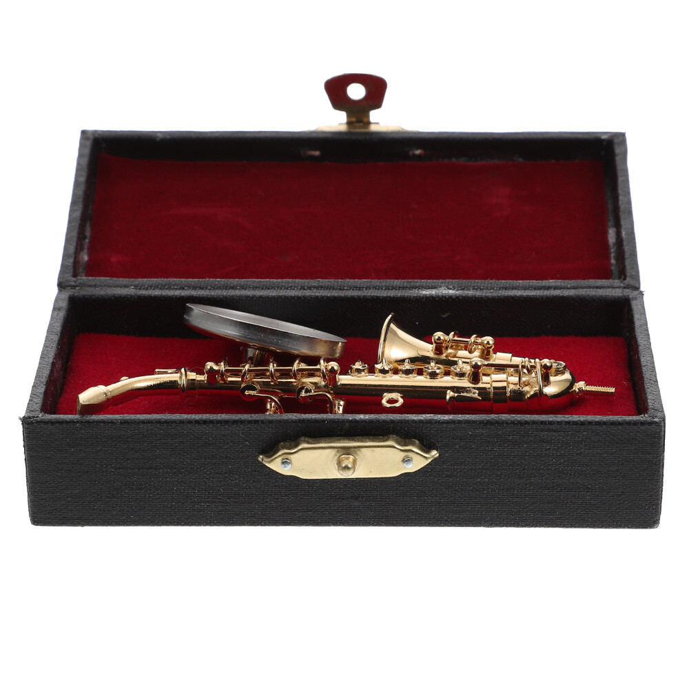 Saxophone Ornament Adorable Prop Small Figurine Exquisite Model Decor ...