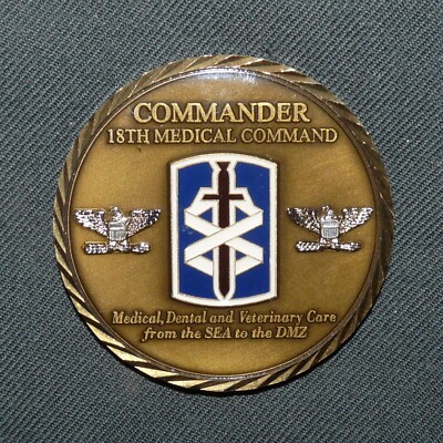 Original US Army 18th Medical Command Commander's Challenge Coin | eBay