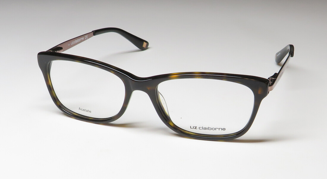 LIZ CLAIBORNE L637 086 DARK HAVANA ACETATE FULL-RIM FRAME DESIGNER ...