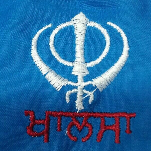 Sikh Punjabi Bluish Kids Infants baby patka pathka Khanda bandana Head ...