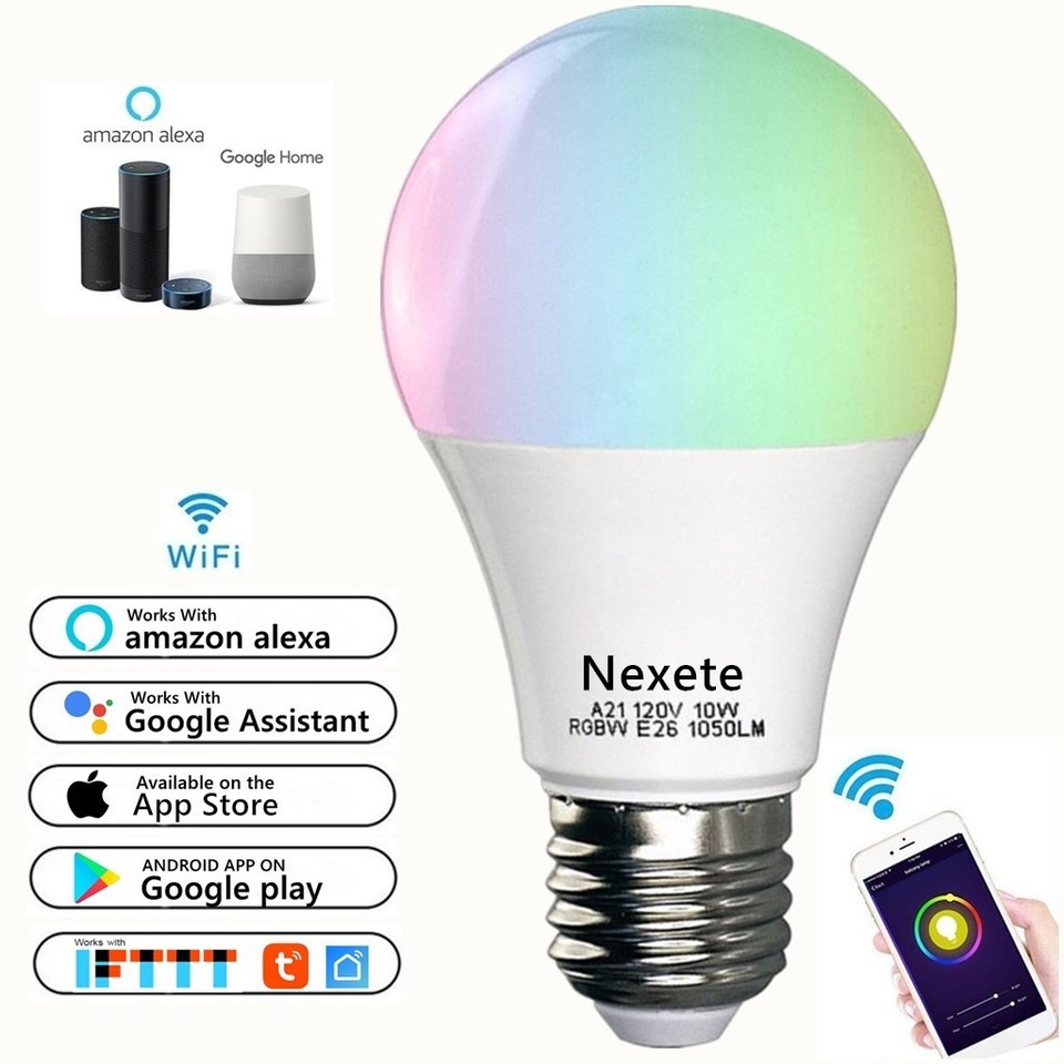 Wifi Smart RGB LED Light Bulb A21 For Home App Remote XGH | eBay