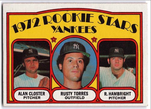 1972 Topps Yankees Rookies - Alan Closter/Rusty Torres/Roger Hambright ...