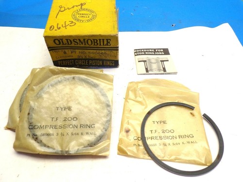 (8) 1951 52 Oldsmobile Piston Rings-Top Compression STD V8 8Cyl. 560668 ...