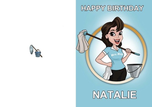 PERSONALISED CLEANING LADY BIRTHDAY ANY OCCASION GREETING CARD | eBay UK