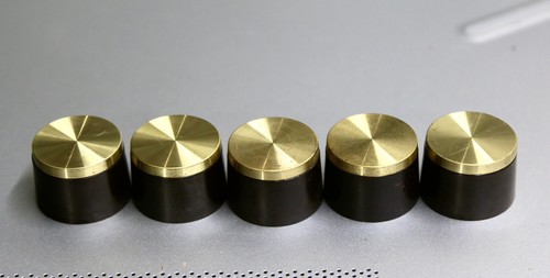 Lot of 5 Vintage Knobs W-Germany-11006 Gold inserts -NOS- Fisher & + | eBay