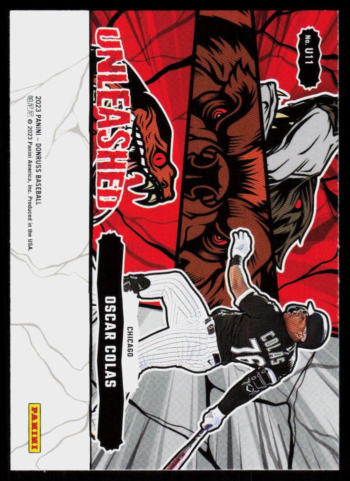 2023 Donruss Oscar Colas #U11 Chicago White Sox Unleashed Pink ...