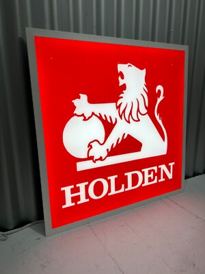 HOLDEN GMH SIGN LIGHT UP PREMIUM FLAT HANGING SIGN LIGHT LED 600 X 600 ...