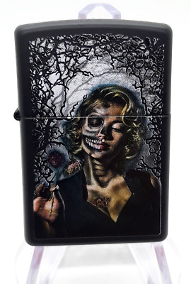 Marilyn - Goth Girl Authentic Zippo Lighter Black Matte | eBay