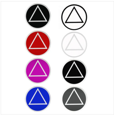 Set of 8 3" Round Alcoholics Anonymous AA Recovery Symbol Sticker RS5 ...