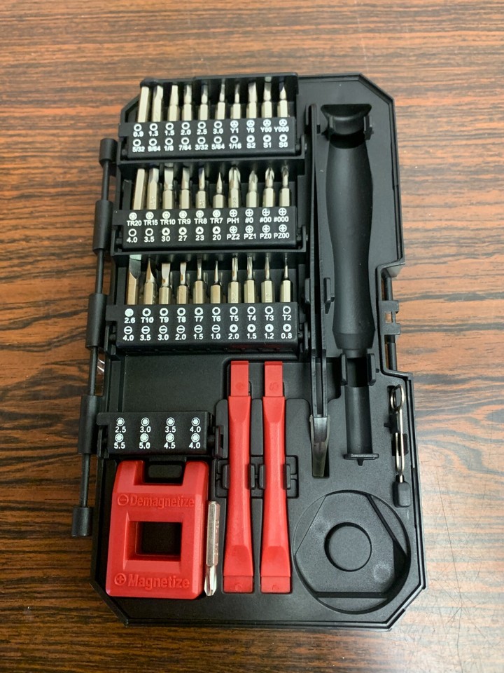 Hyper Tough 77-PC ELECTRONIC REPAIR KIT Precision Screwdriver Tweezer ...