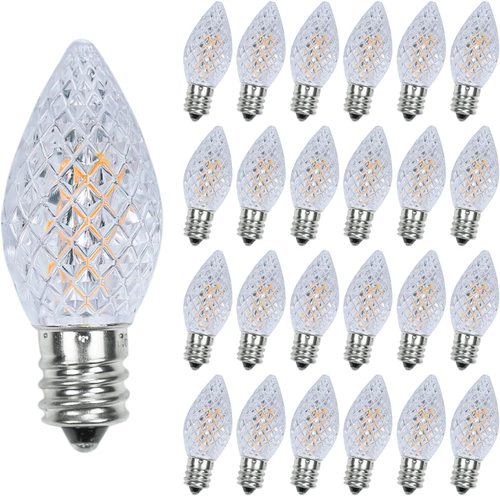 25 Pack C7 Led Christmas Lights Bulb,C7 Replacement LED Christmas ...
