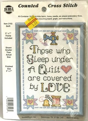 Quilt NeedleMagic Frame Cross Stitch Kit Sewing Machine Sampler #3193 ...