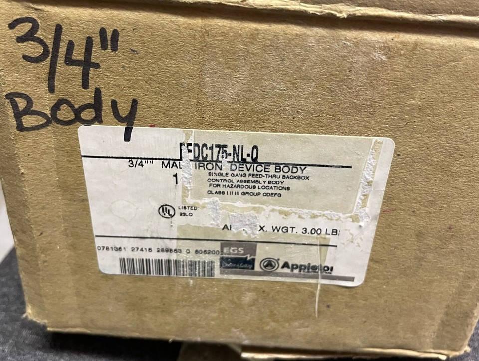 APPLETON ELECTRIC EFSC 175 1523C 15AMP 125VAC 1HP MODEL B RECEPTACLE 3/ ...