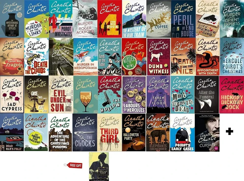 THE Complete Collection of 40 BOOKS Hercule Poirot books by Agatha ...