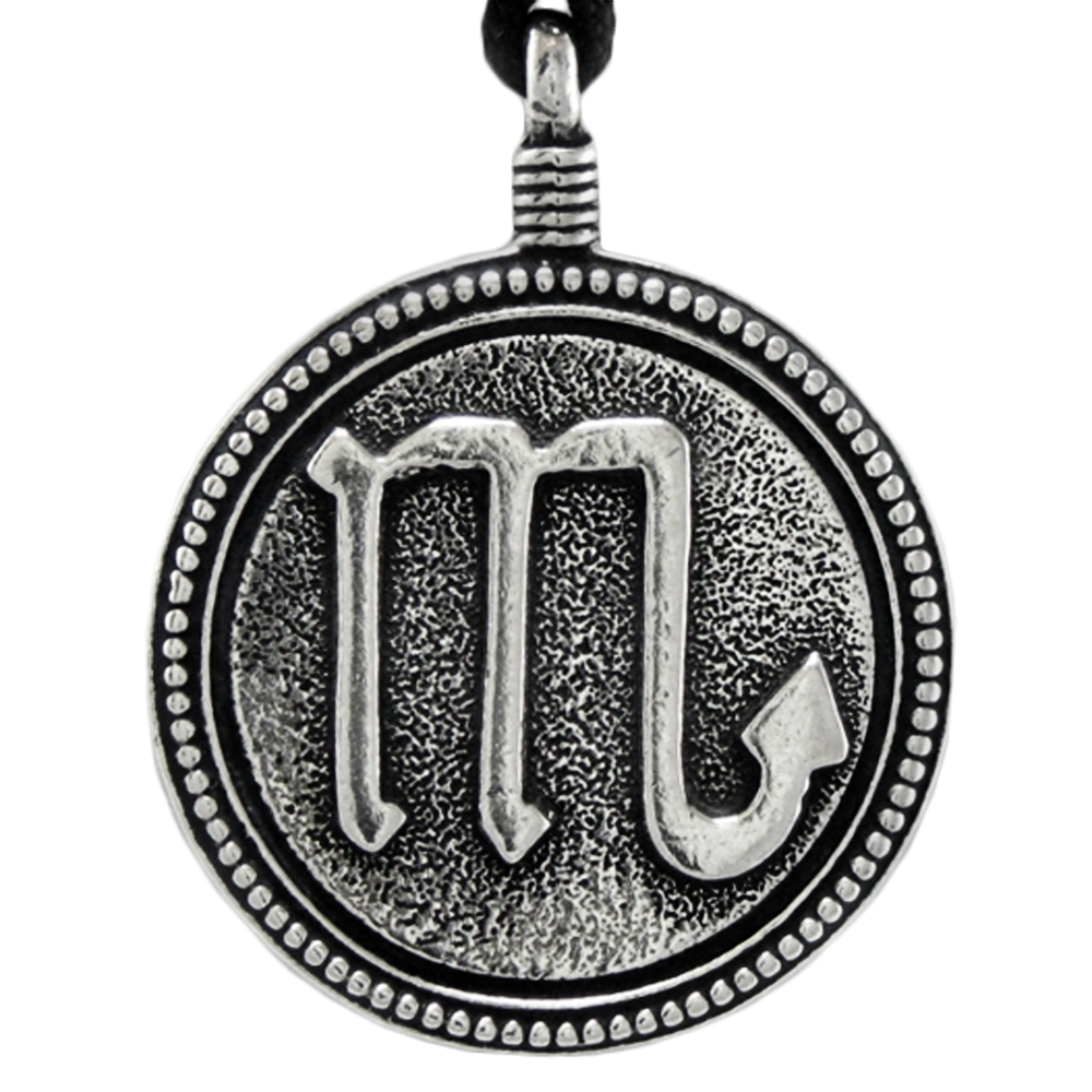 Scorpio Zodiac Sign Pendant Astrology Horoscope Pewter Jewelry Necklace ...