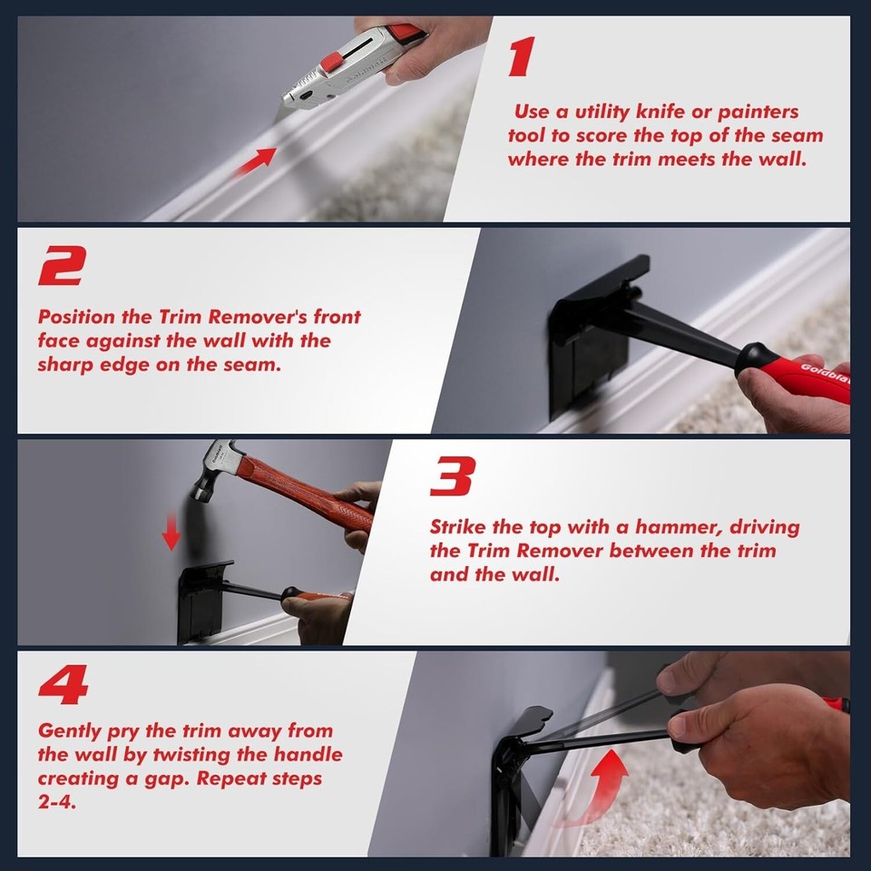 Goldblatt Skirting Board Removal Tool,Multi-Tool for Removing Skirting ...