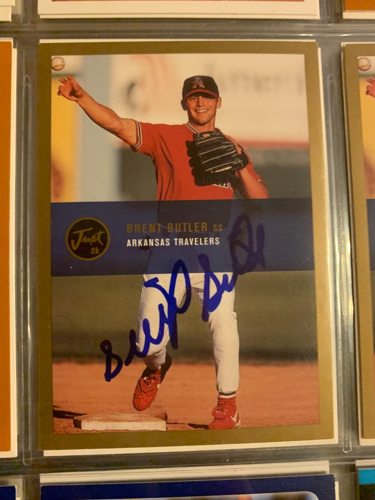 BRENT BUTLER AUTOGRAPHED SIGNED 2000 JUST MINORS GOLD CARD COA | eBay