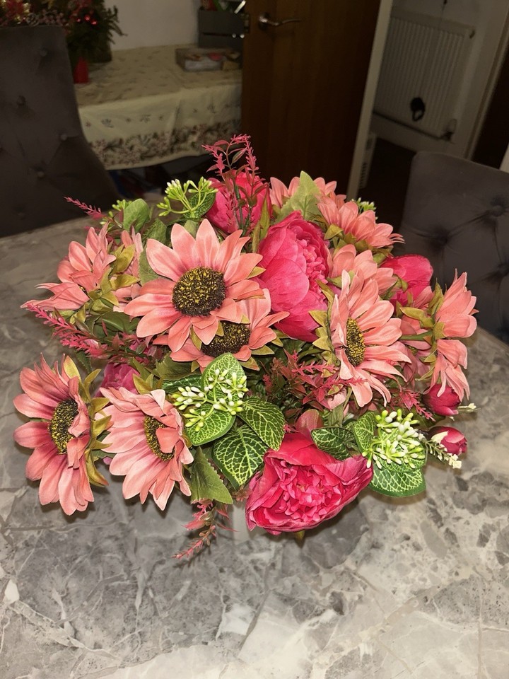 Artificial Flowers Display With In/outdoor Versatile Pot | eBay UK
