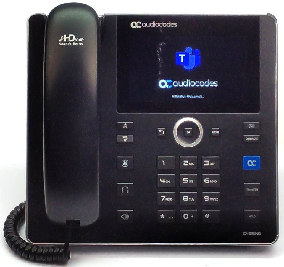 AudioCodes C455HD IP Phone Business Microsoft Teams Desktop Wi-Fi ...