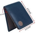 Navy Blue Bifold RFID Blocking Leather Men's Wallet Premium Quality NEW ...