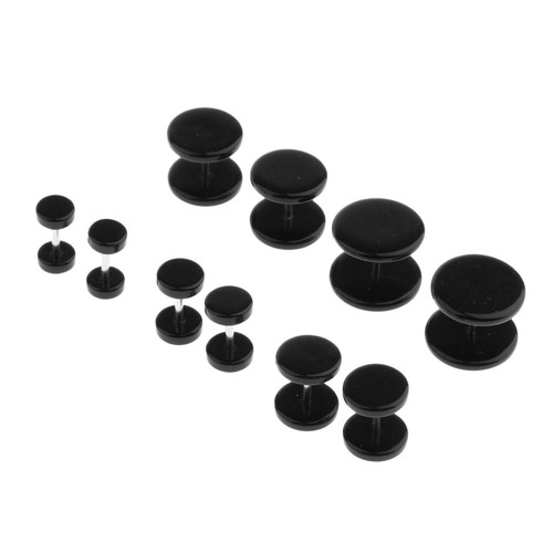 10Pcs Acrylic Plug Earring Stud Ear Stretcher Piercing Cheater Tunnel ...
