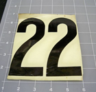 NUMBER 2 STICKERS 6" BLACK VINYL 2 QUANTITY VINTAGE RACING SCORING FREE ...