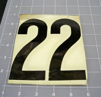 NUMBER 2 STICKERS 6" BLACK VINYL 2 QUANTITY COMPETITION SCORING FREE ...