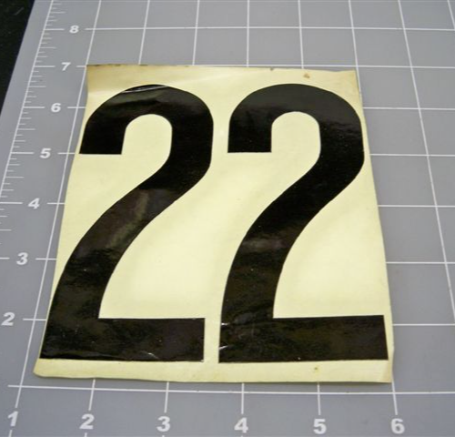 NUMBER 2 STICKERS 6" BLACK VINYL 2 QUANTITY COMPETITION SCORING FREE ...
