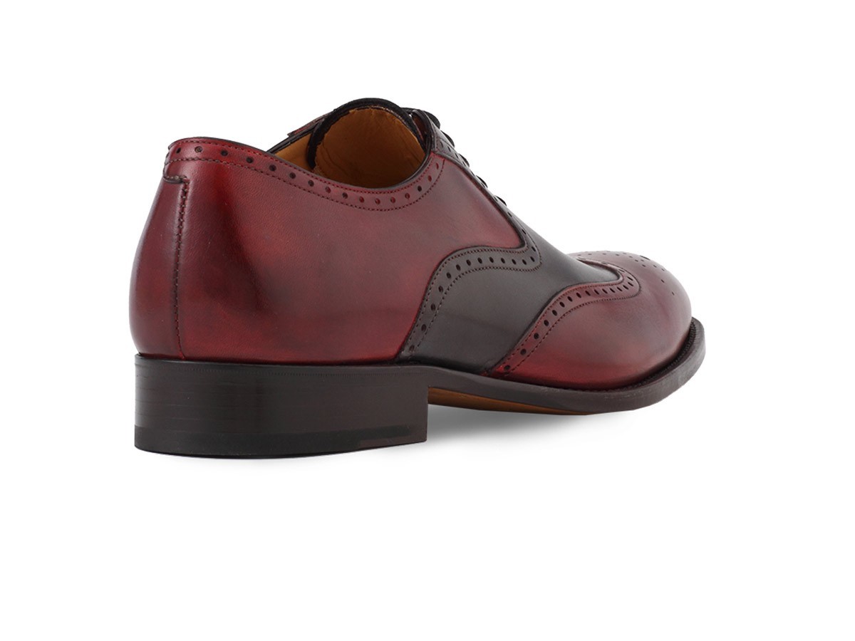 Handmade Men two tone shoes, Men formal shoes, Men wing tip two tone ...