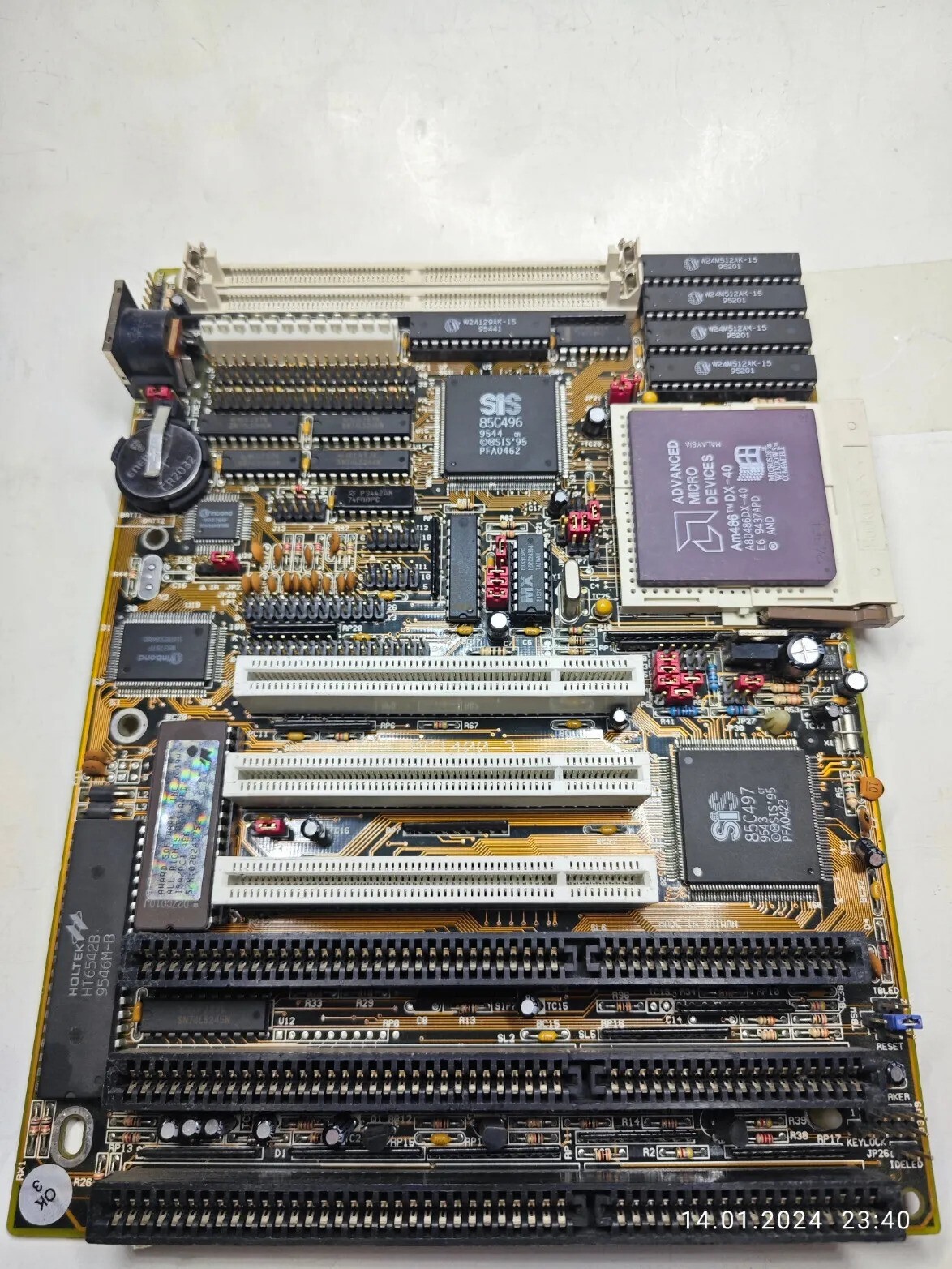 RARE Socket 3 Zida 4DPS / PCI400-3 Motherboard PCI ISA + AMD DX-40 CPU ...