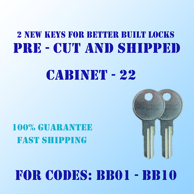 BB01-BB10. Pair of keys for Better Built Locks, Cut to your code. for ...