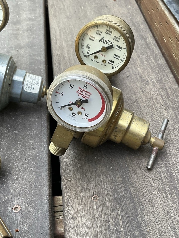 Airco Torch Regulator Set For Oxygen & Acetylene Cutting Welding Torch ...
