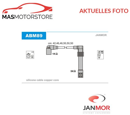 ZÜNDLEITUNGSSATZ ZÜNDKABEL JANMOR ABM89 P FÜR AUDI A6,A4,A8,C5,B5,B6 ...