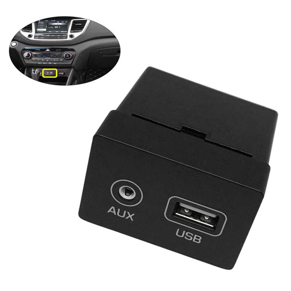 96120-D3000 Front Jack AUX & USB Connector Black Fits Hyundai Tucson ...