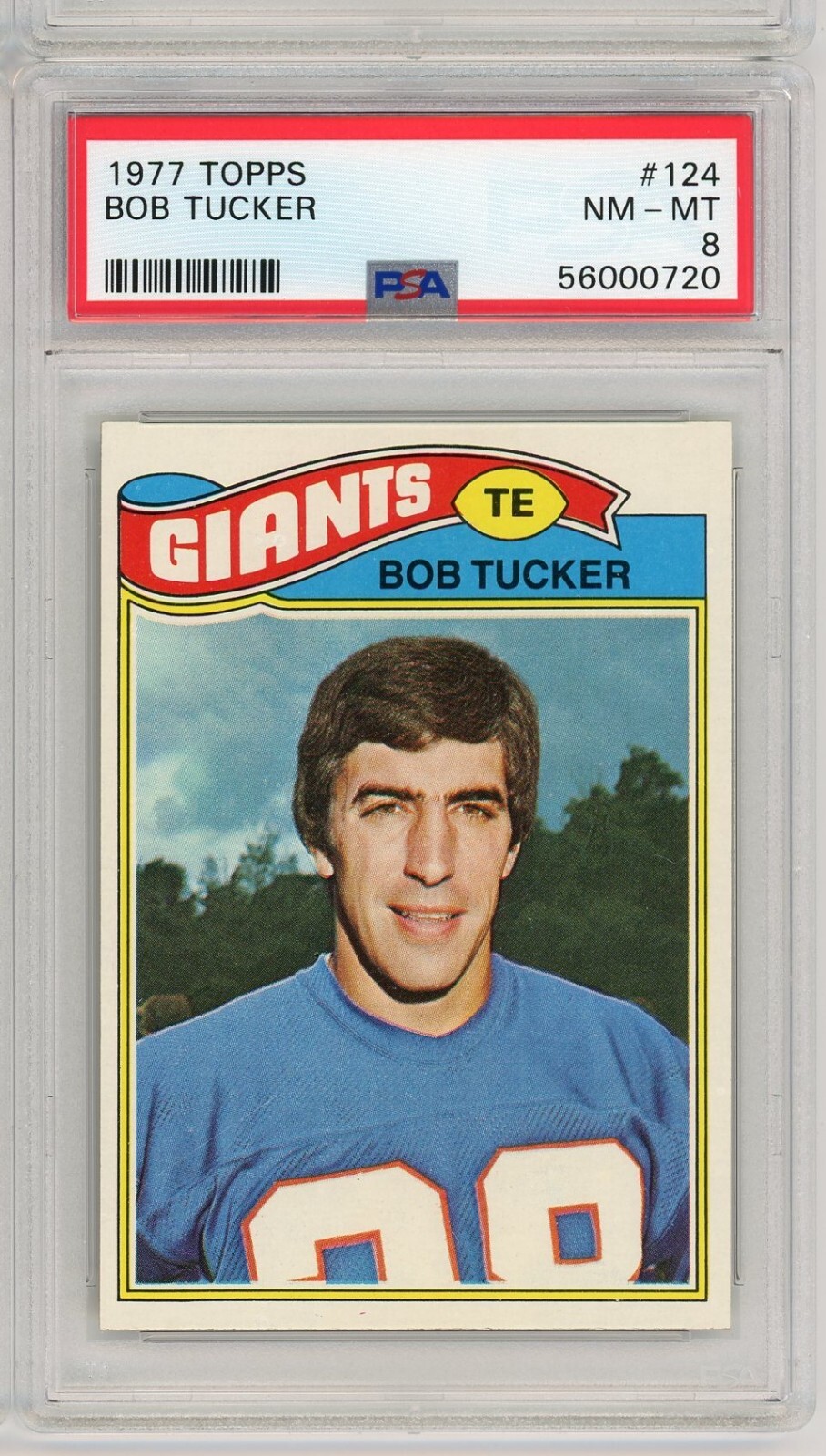 1977 Topps #124 Bob Tucker - NEW YORK GIANTS - PSA 8 | eBay
