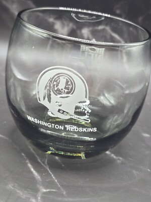 Washington Redskins Smoked Glass Whiskey Low Ball Glass | eBay