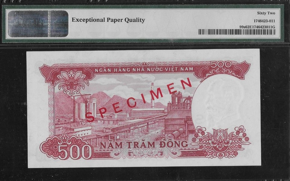 Vietnam P-99s 500 Dong 1985 Specimen PMG 62 EPQ | eBay