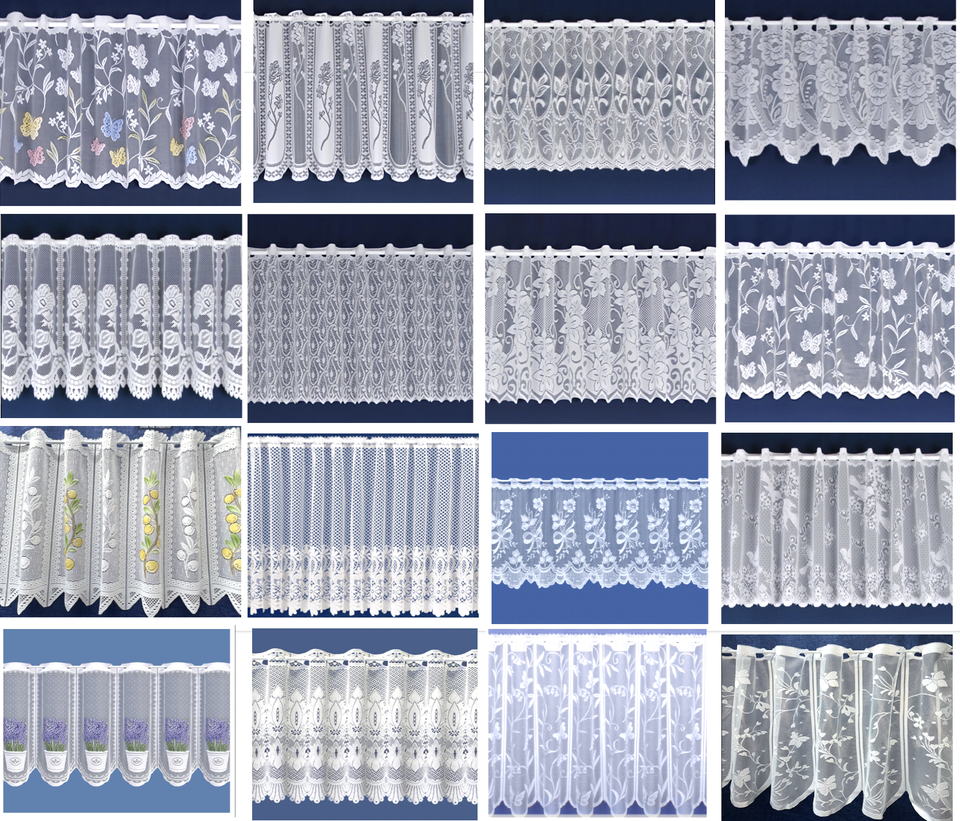 Cafe Net Curtains 16 finest Design 3 drops - Sold by width - Free ...