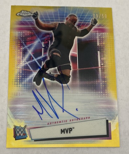 2021 Topps Chrome WWE MVP Gold Refractor AUTO 9/50 | eBay